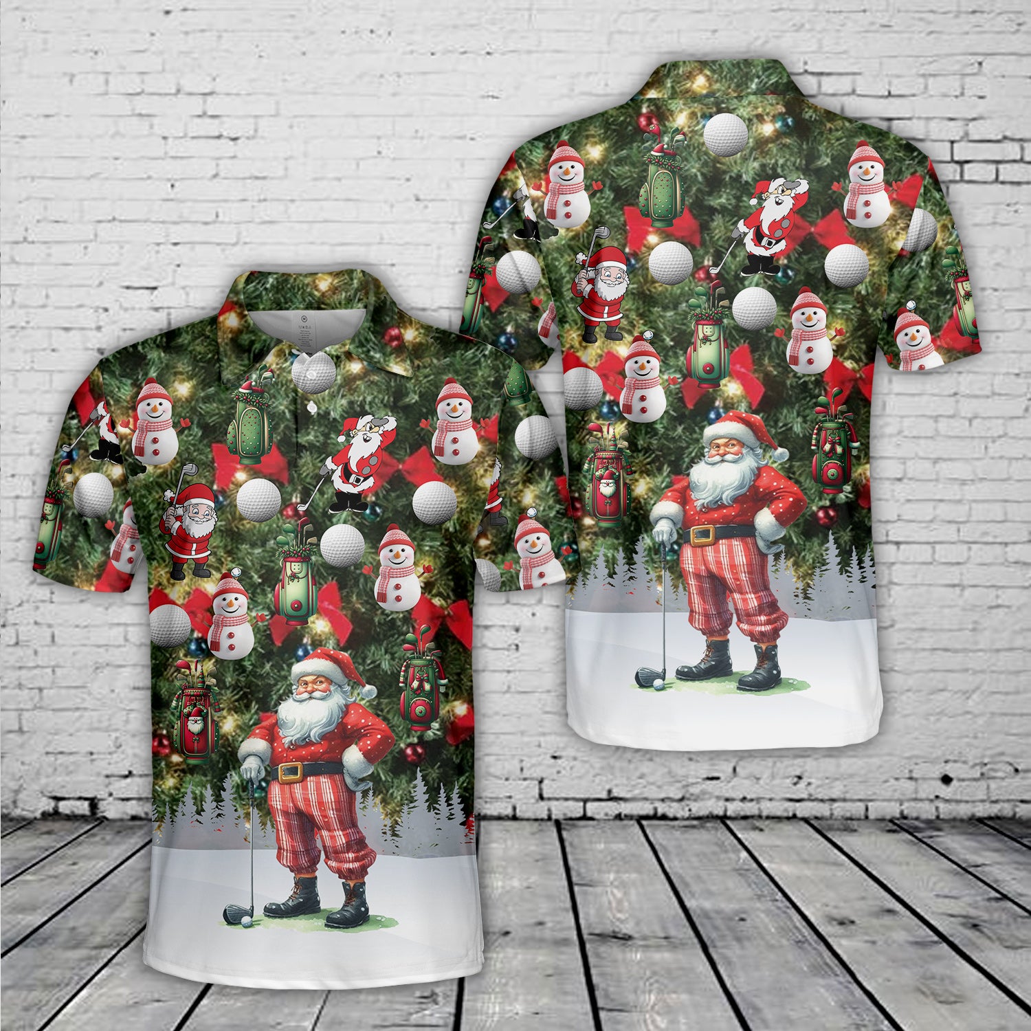 Santa Golfer Christmas Polo Shirt – Merch Gears