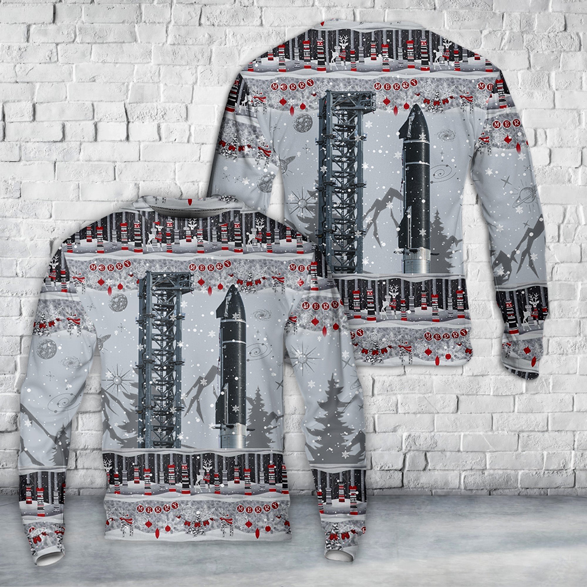SpaceX Starship SN20 Super Heavy Booster BN4 Christmas AOP Sweater ...