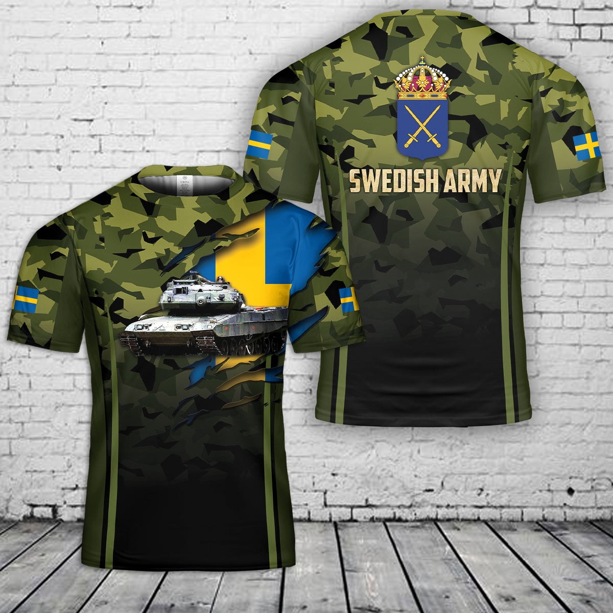 Swedish Army Leopard 2A5 Strv 122 3D T-Shirt – Merch Gears