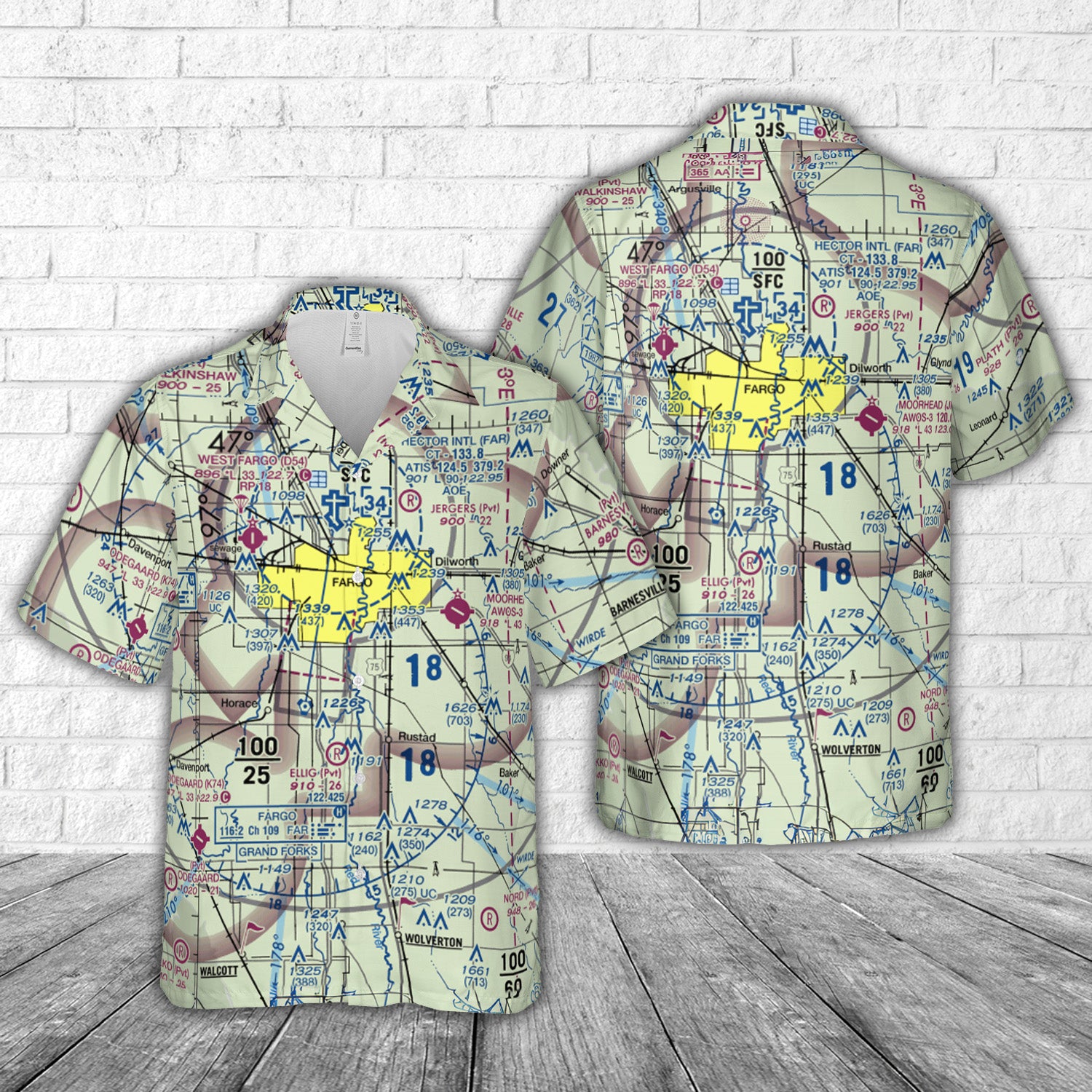 Twin Cities VFR Sectional Chart Hawaiian Shirt – Merch Gears