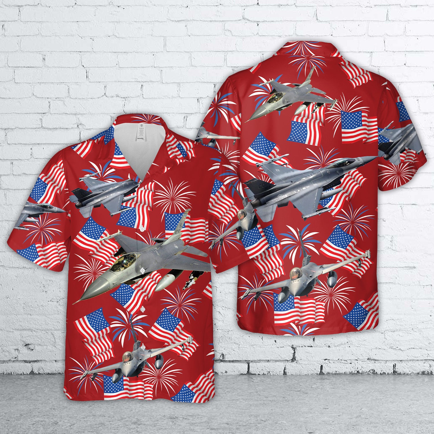 USAF F-16 Fighting Falcon, 4th Of July Hawaiian Shirt – Merch Gears
