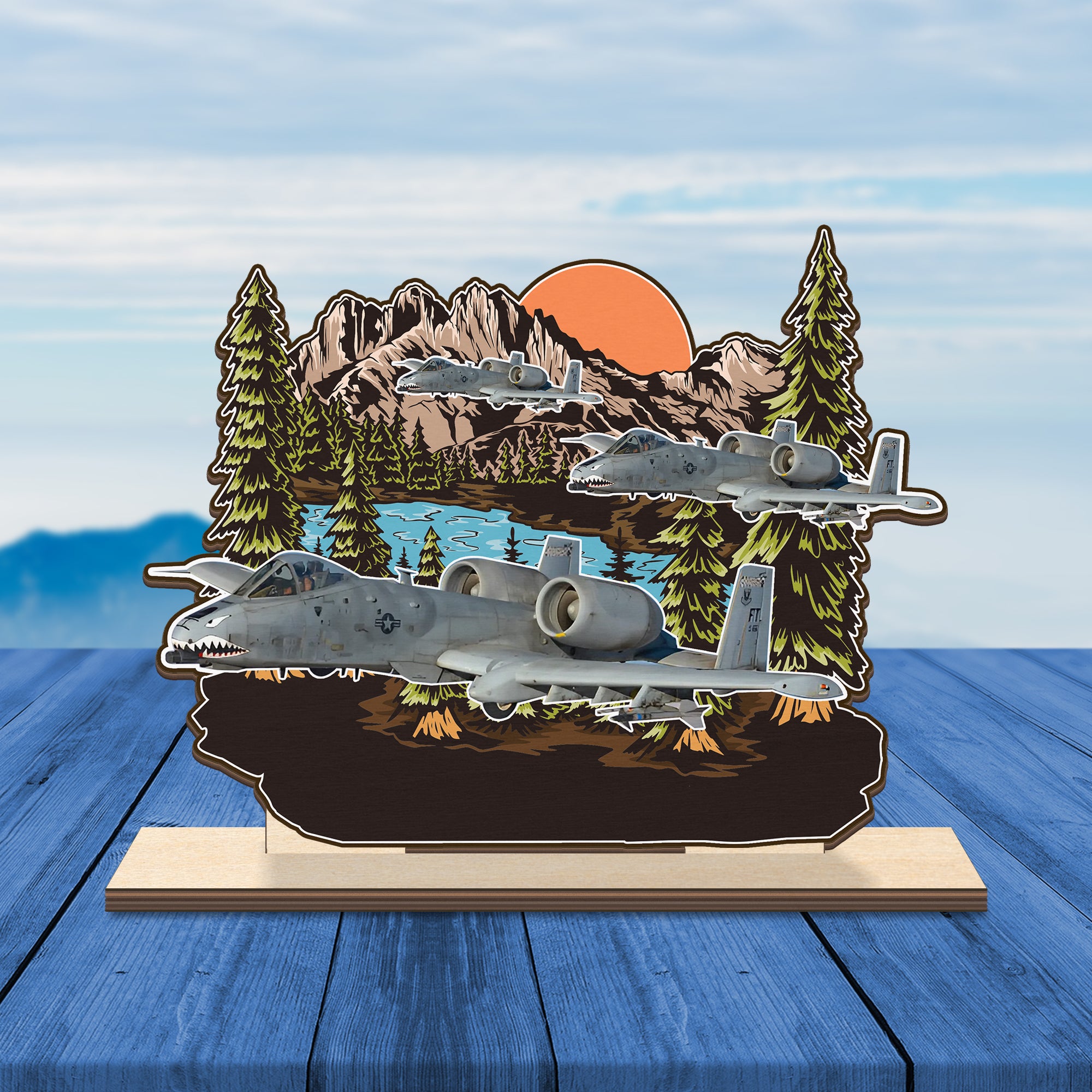 US Air Force A-10 Thunderbolt II Custom Shape Wood Standee – Merch Gears