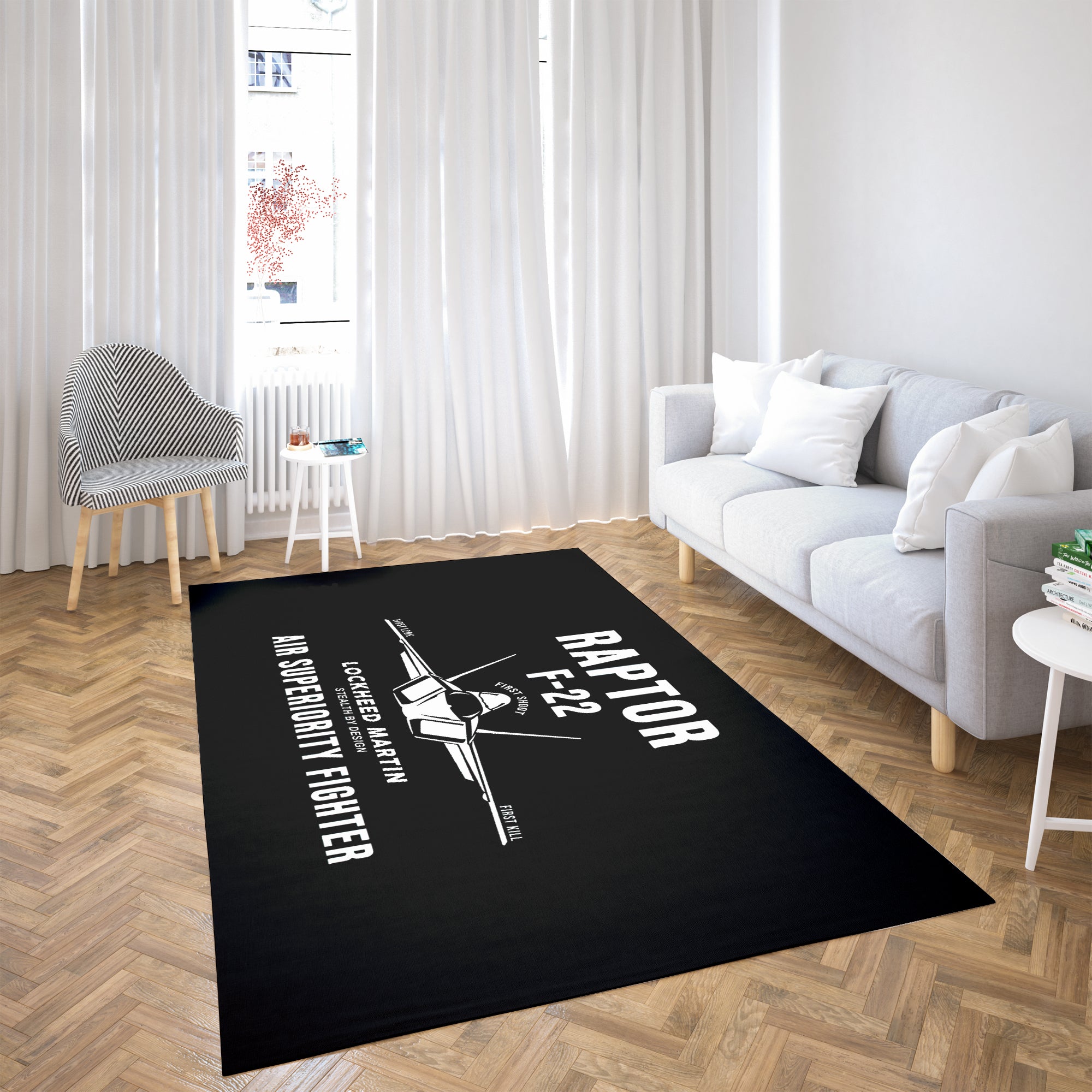 US Air Force F-22 Raptor Stealth Air Superiority Fighter Rug – Merch Gears