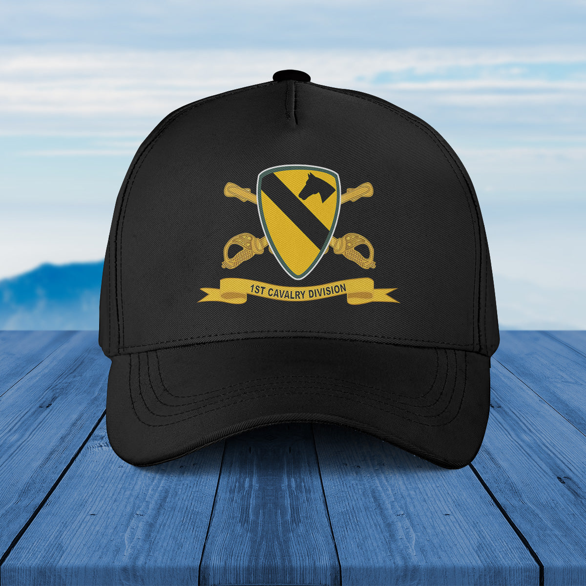 US Army - 1st Cavalry Division - SSI w Br - Ribbon Baseball Cap – Merch ...