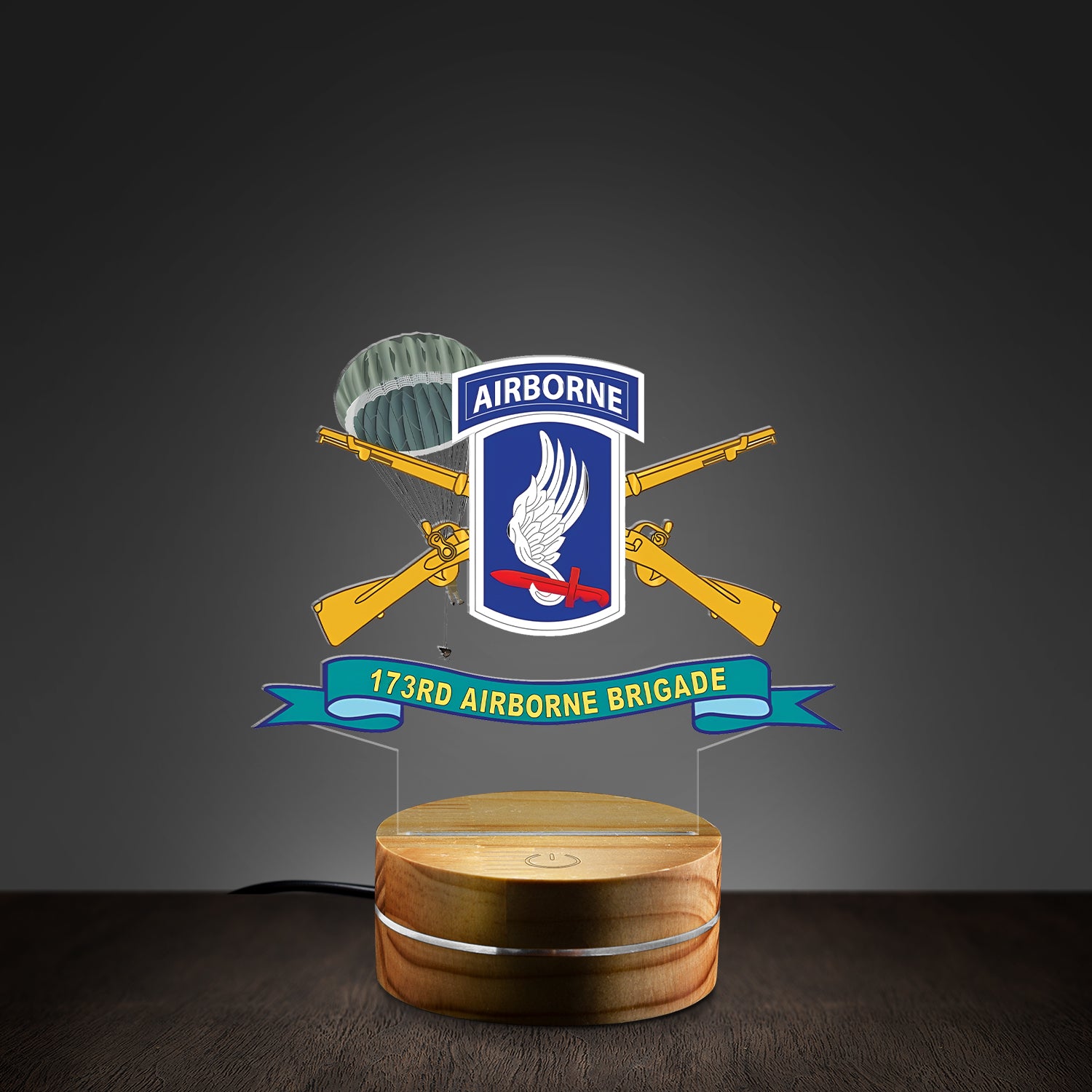 US Army 173rd Airborne Brigade with Jumper SSI w INF Custom Shape Phot ...