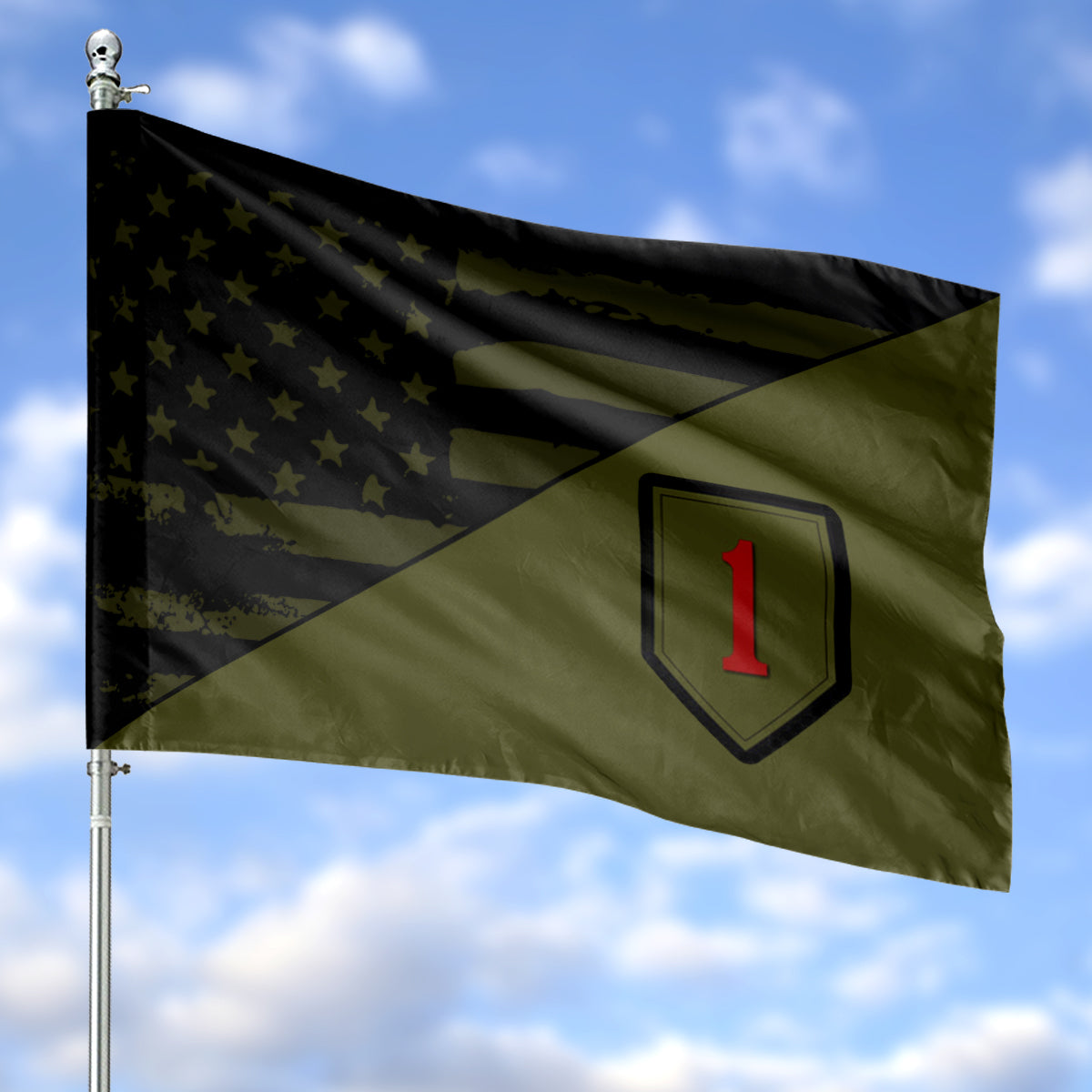 US Army 1st Infantry Division The Big Red One House Flag – Merch Gears