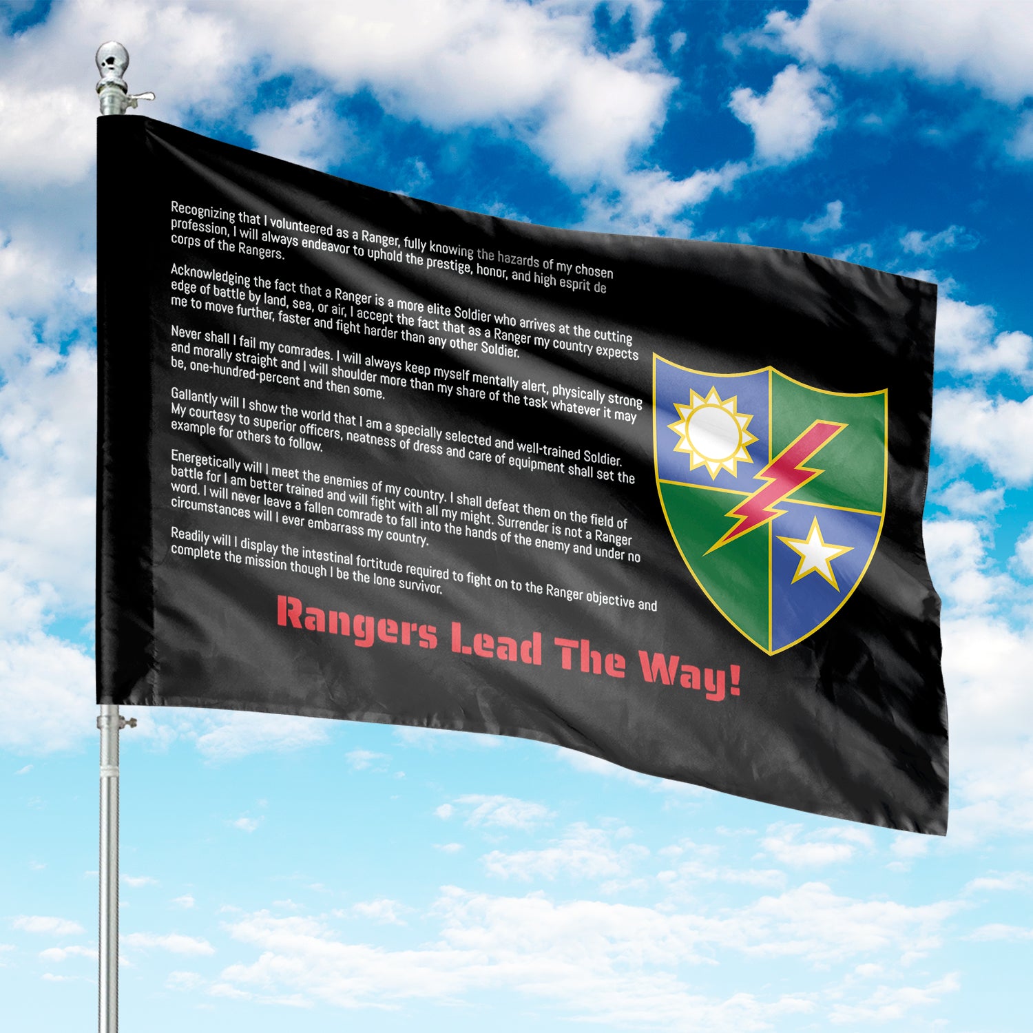 US Army 75th Ranger Regiment House Flag – Merch Gears