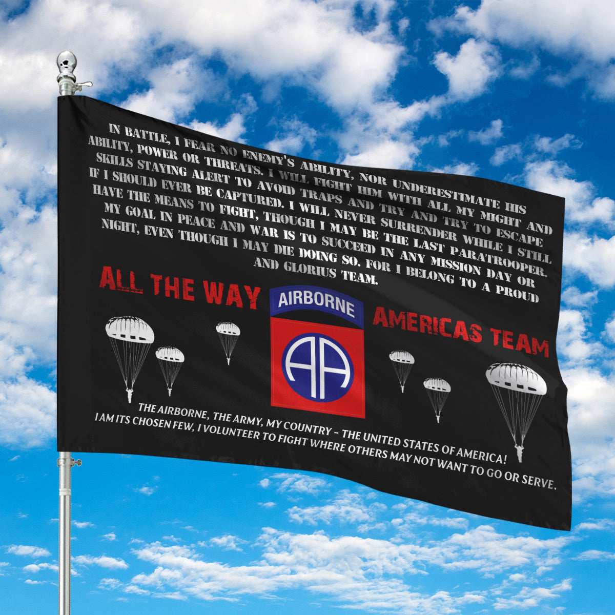 US Army 82nd Airborne House Flag – Merch Gears
