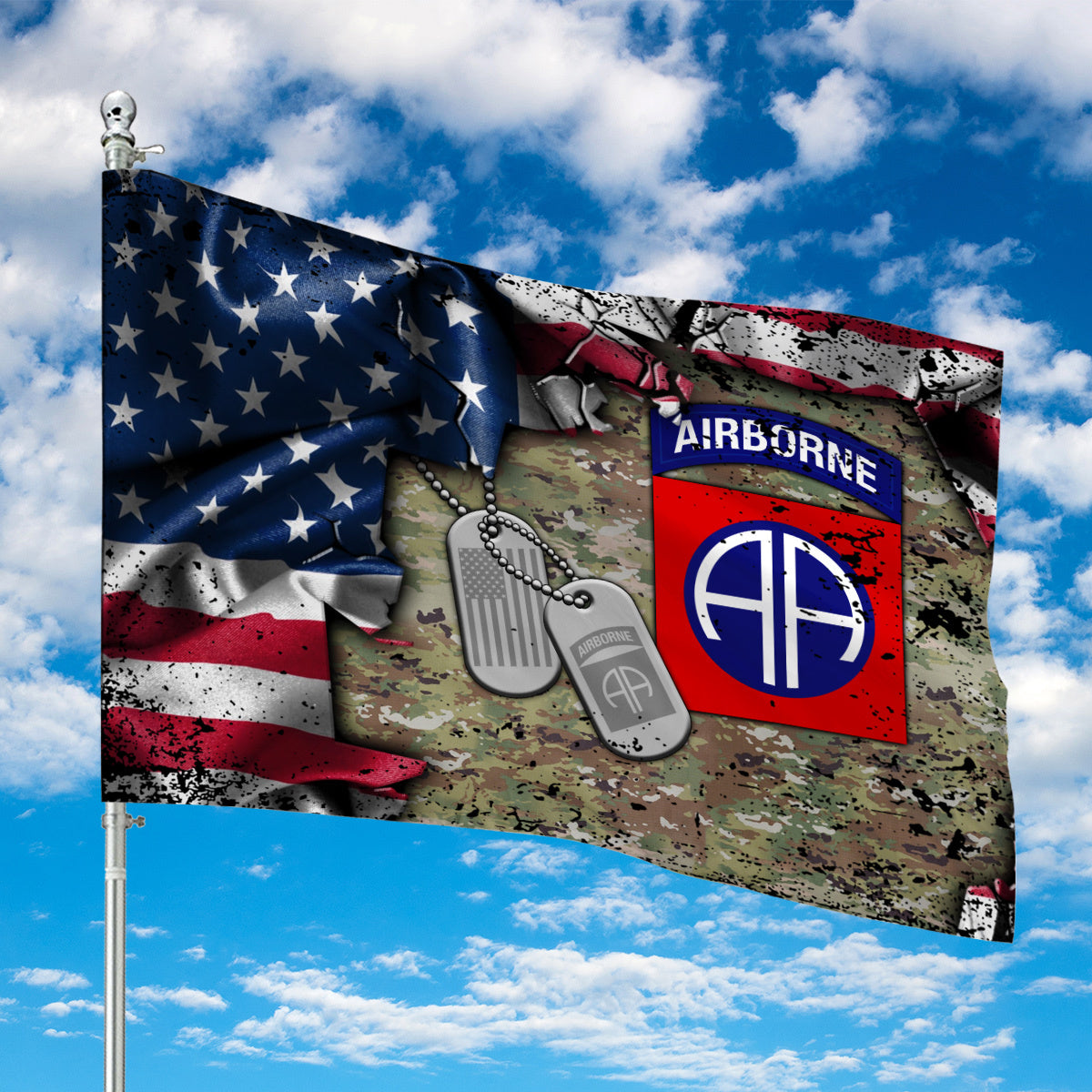 US Army 82nd Airborne Division House Flag – Merch Gears