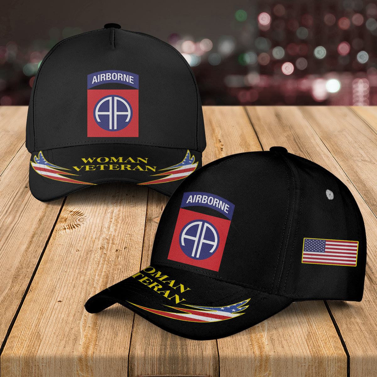 US Army 82nd Airborne Division Woman Veteran Paratrooper Baseball Cap ...