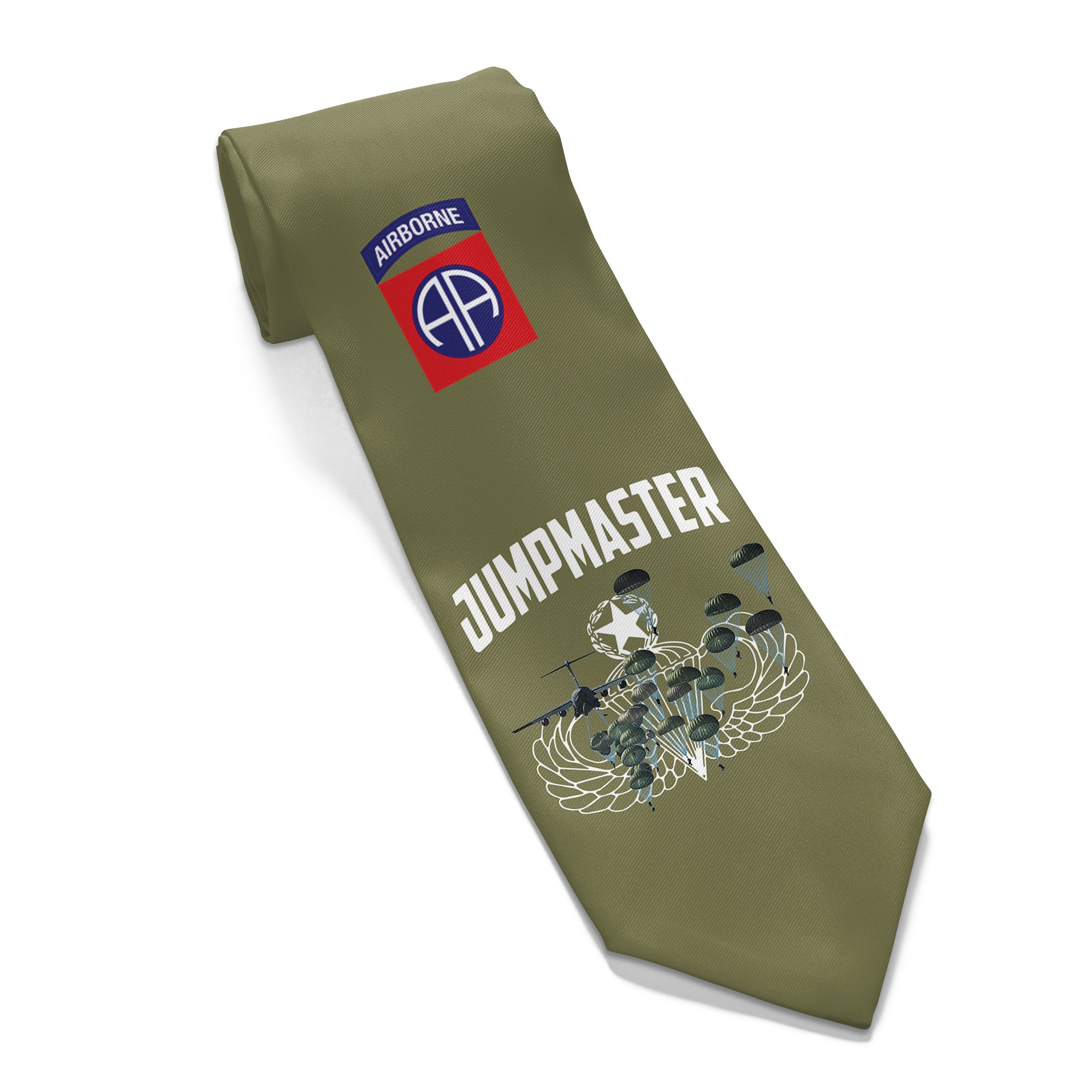 US Army 82nd Airborne Paratrooper Jumpmaster AOP Necktie – Merch Gears