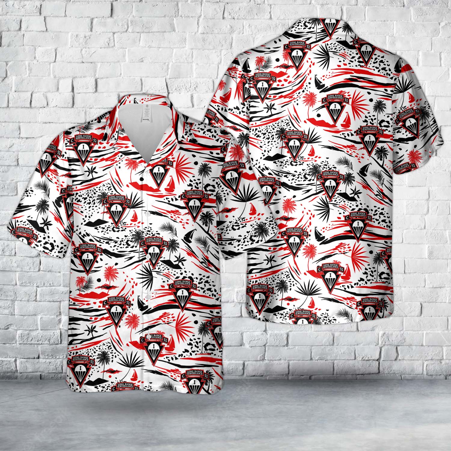 US Army Charlie Company, 52nd Infantry (LRS)(ABN) Hawaiian Shirt ...