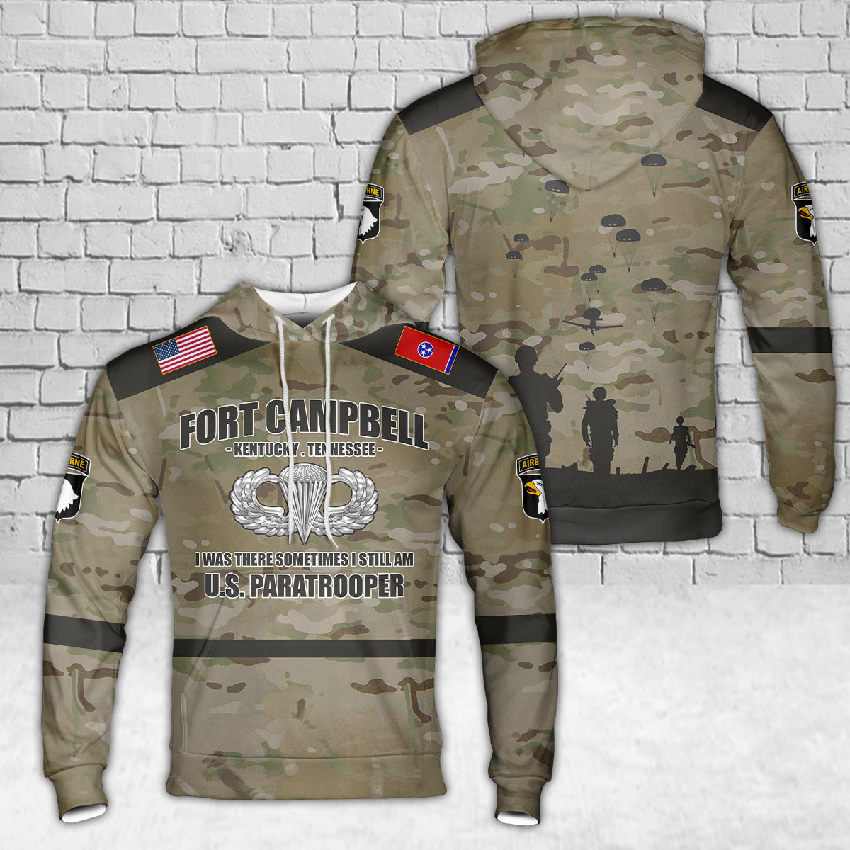 US Army Fort Campbell 101st Airborne Division Hoodie 3D – Merch Gears