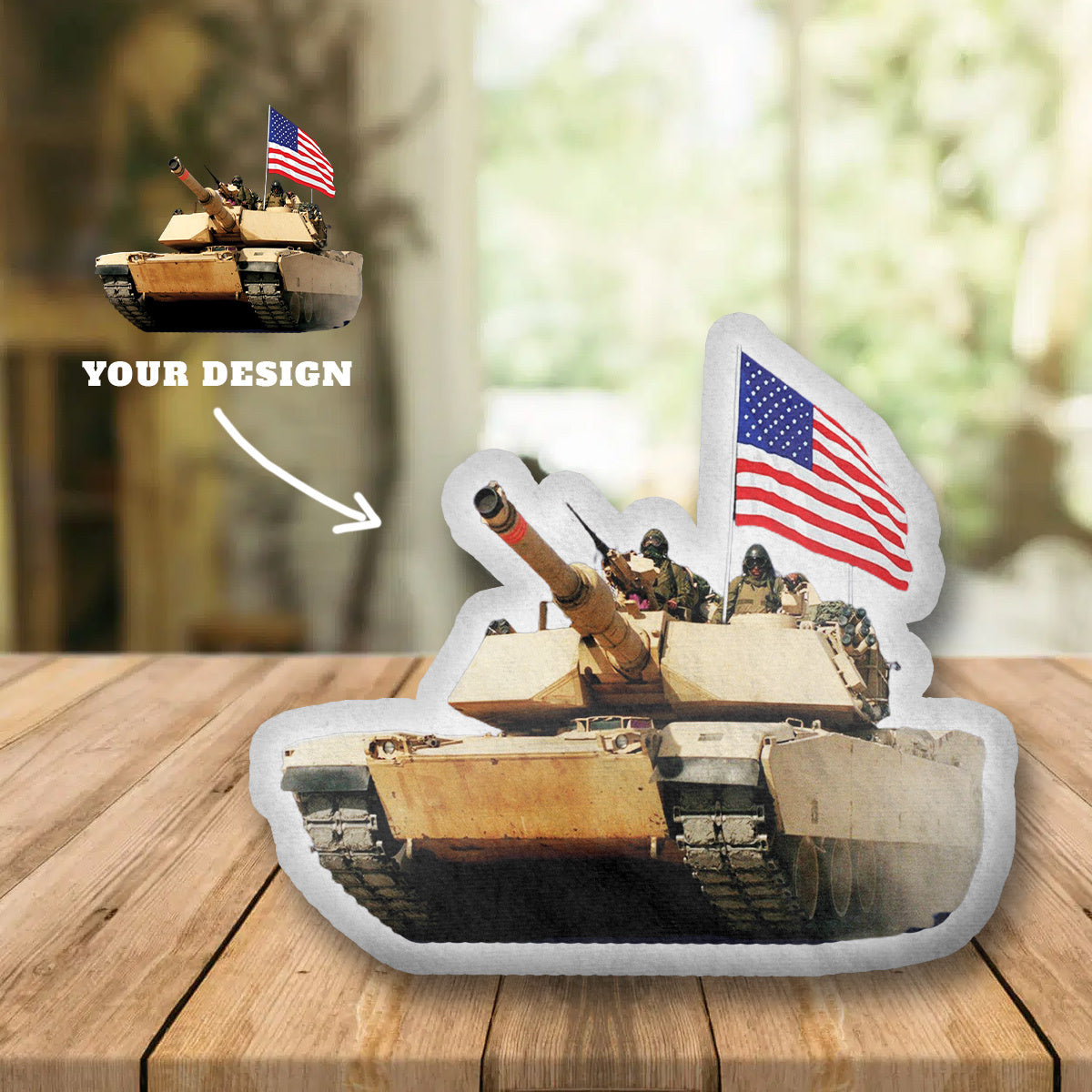 US Army M1A1 Abrams Tank Custom shape Plush Pillow Case NLMP0708PT13 ...