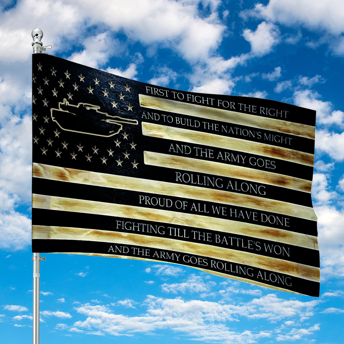 US Army M1 Abrams Tank House Flag – Merch Gears