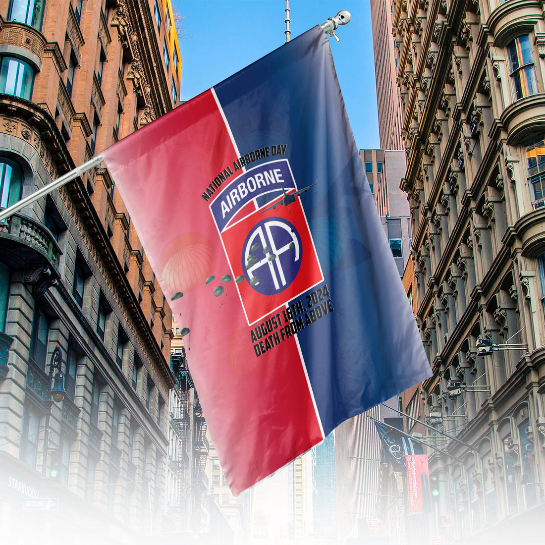 US Army National Airborne Day 2024, 82nd Airborne Division House Flag ...