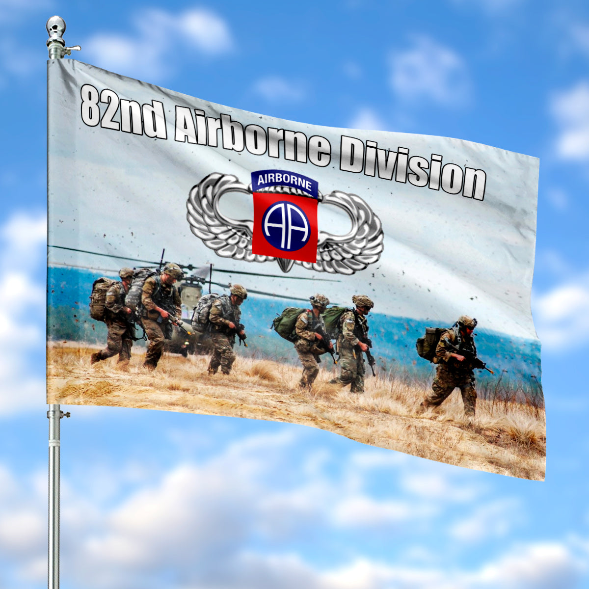 US Army National Airborne Day 2024, 82nd Airborne Division House Flag – Merch Gears