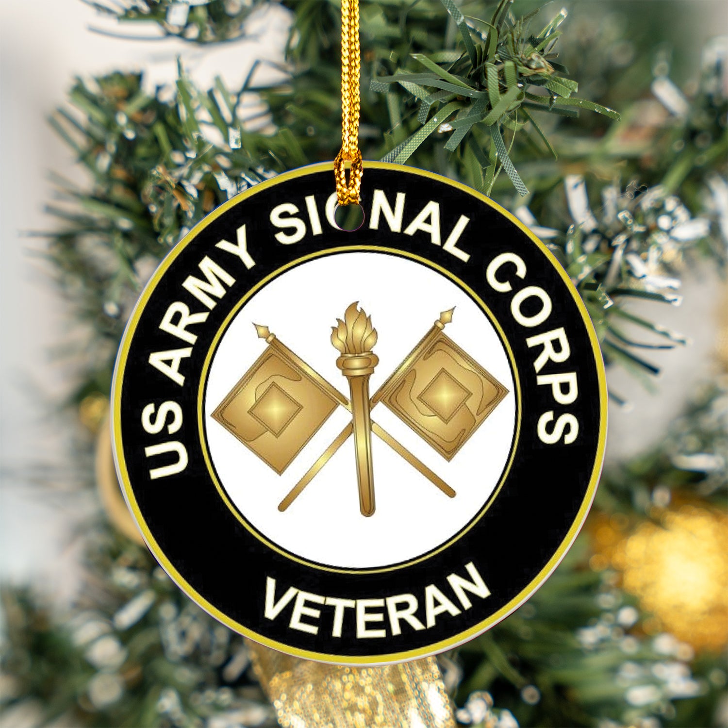 US Army Signal Corps Veteran Ceramic Ornament – Merch Gears