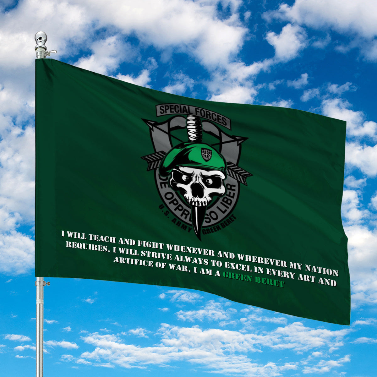US Army Special Forces De Oppresso Liber Flag – Merch Gears