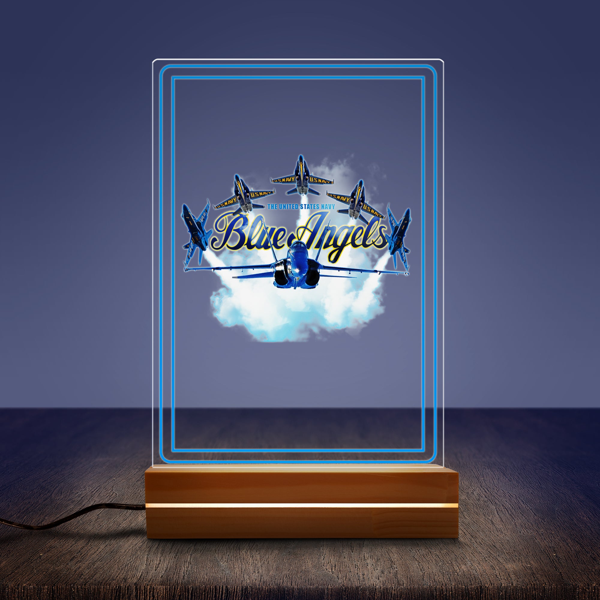 US Navy Blue Angels Custom Shape Photo Night Light – Merch Gears