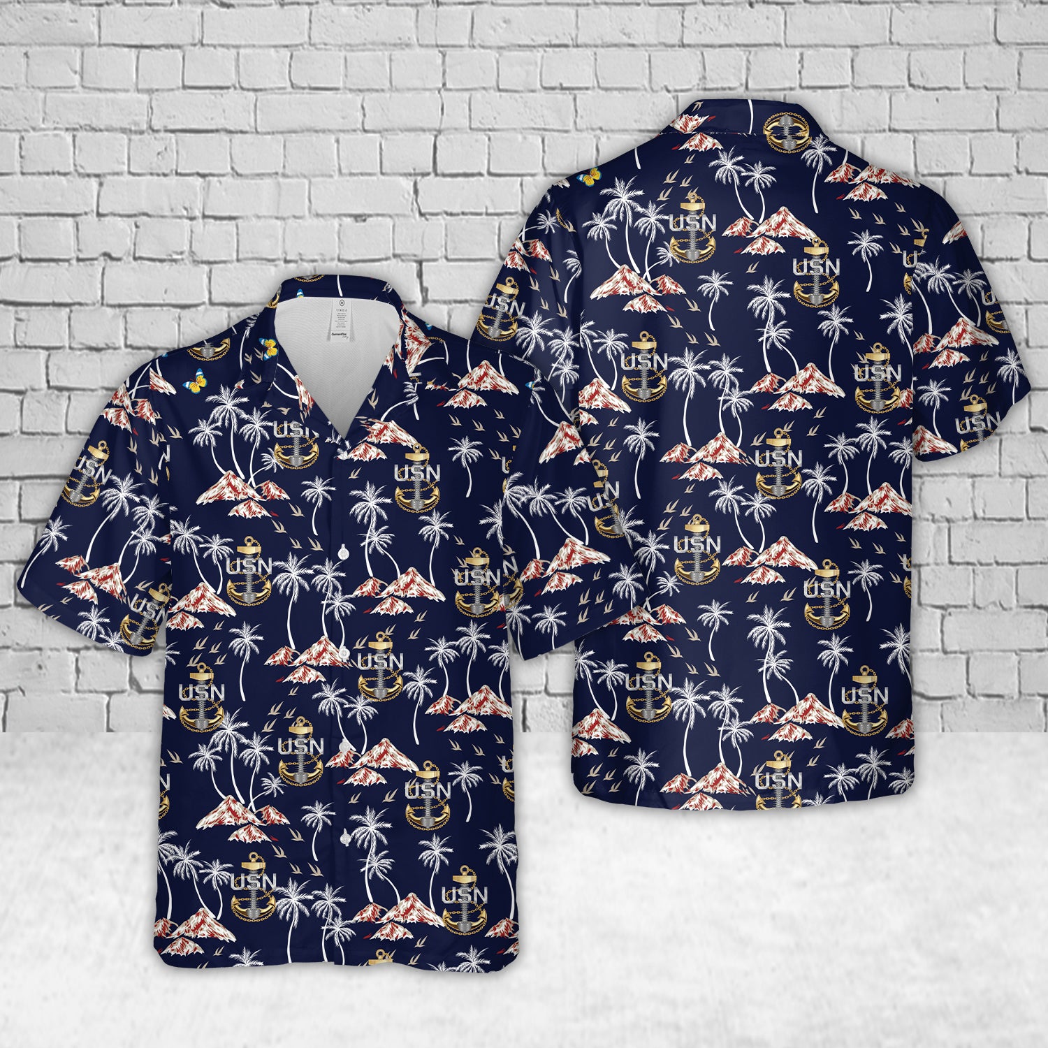 US Navy Chief Petty Officer Backbone Anchor Hawaiian Shirt – Merch Gears