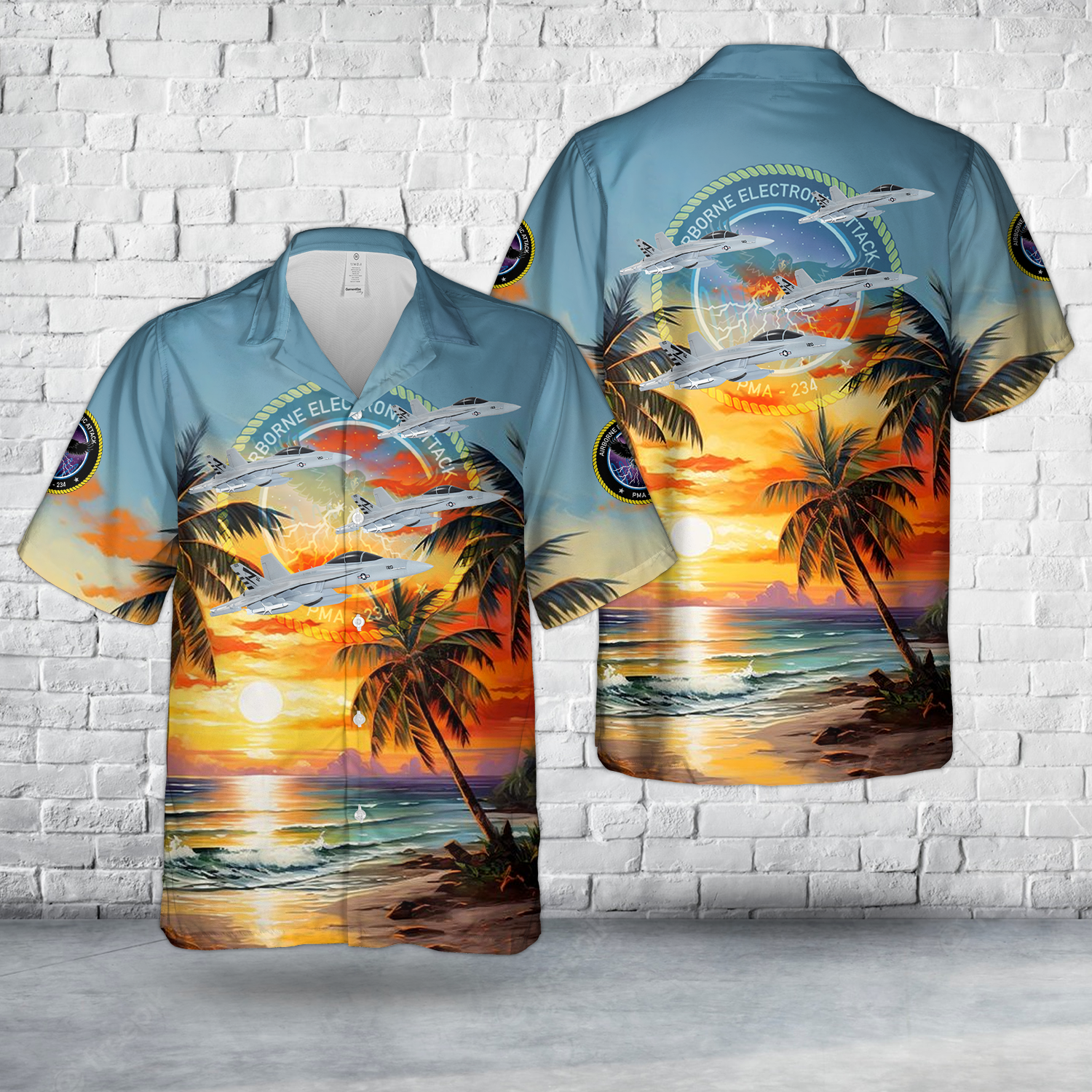 US Navy EA-18G PMA-234 Hawaiian Shirt – Merch Gears