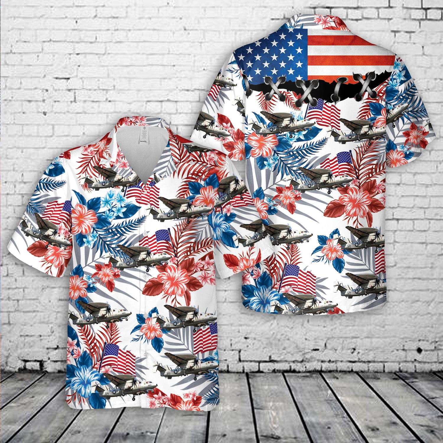 US Navy Northrop Grumman E-2C Hawkeye, 4th Of July Hawaiian Shirt ...