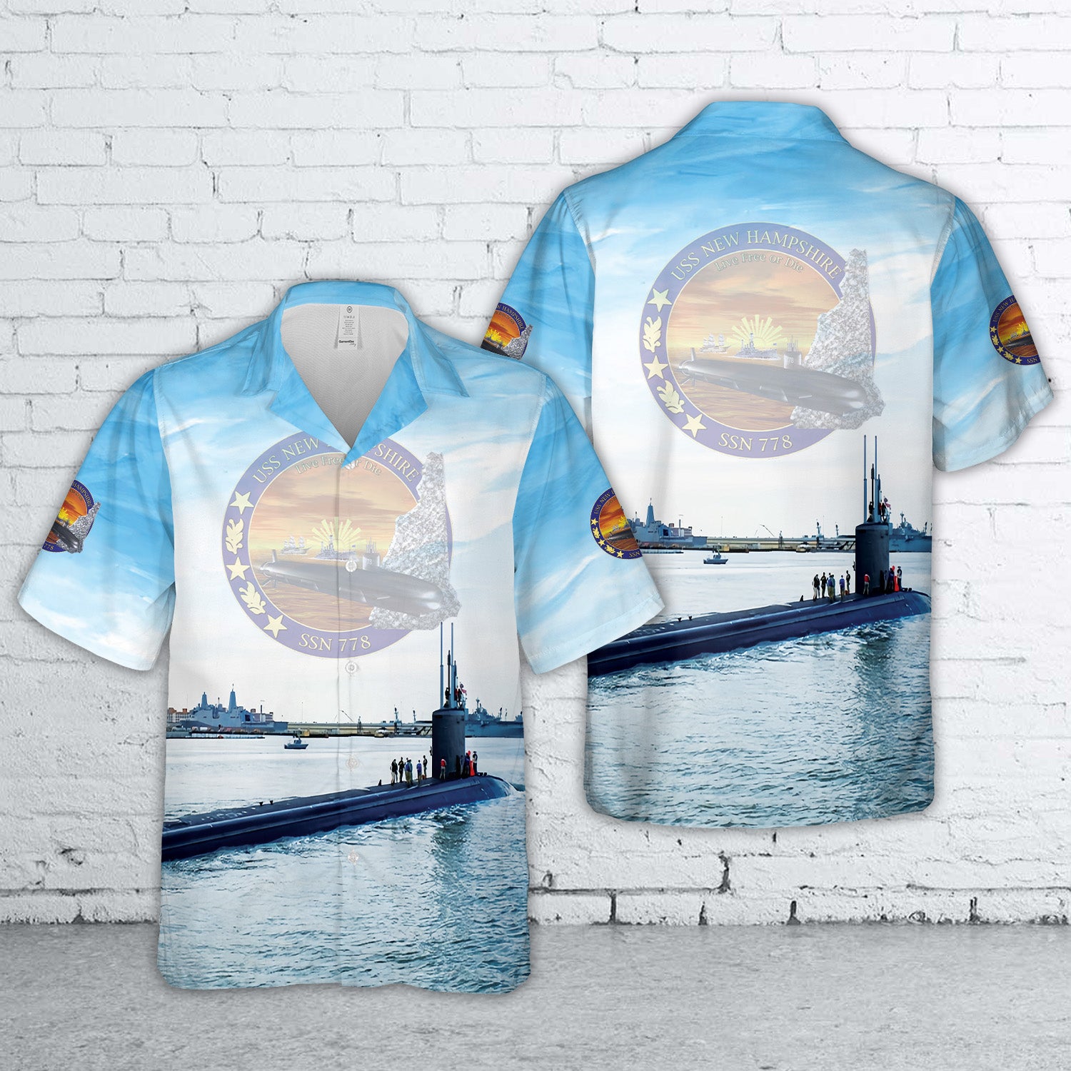US Navy USS New Hampshire (SSN-778) Hawaiian Shirt – Merch Gears