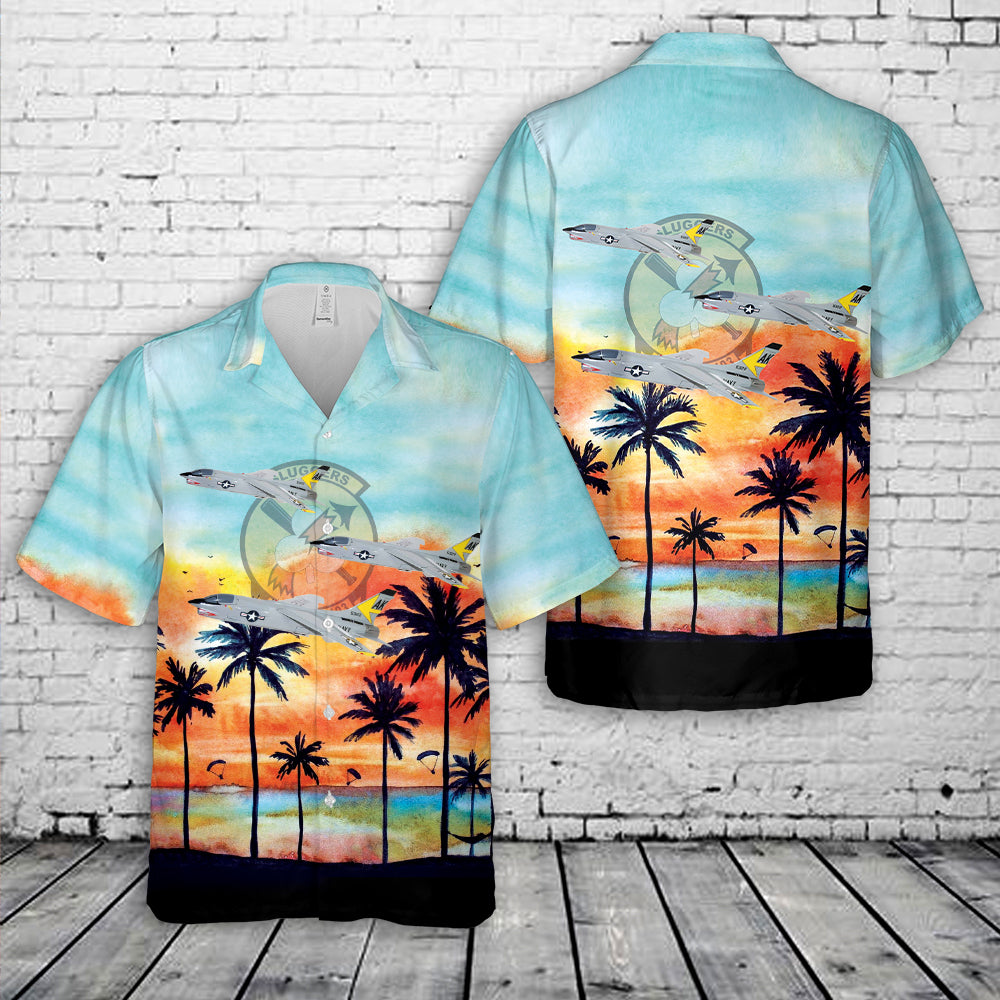US Navy VF-103 Sluggers F-8 Crusader (1959) Hawaiian Shirt – Merch Gears