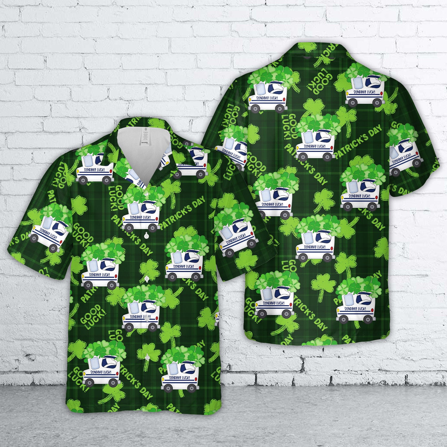United States Postal Service Grumman LLV St Patrick's Day Hawaiian Shi ...