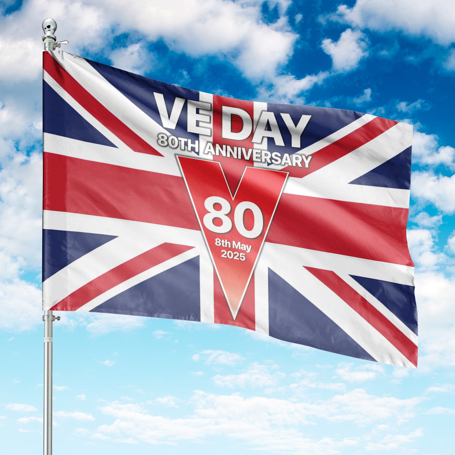 VE Day 80th Anniversary House Flag – Merch Gears