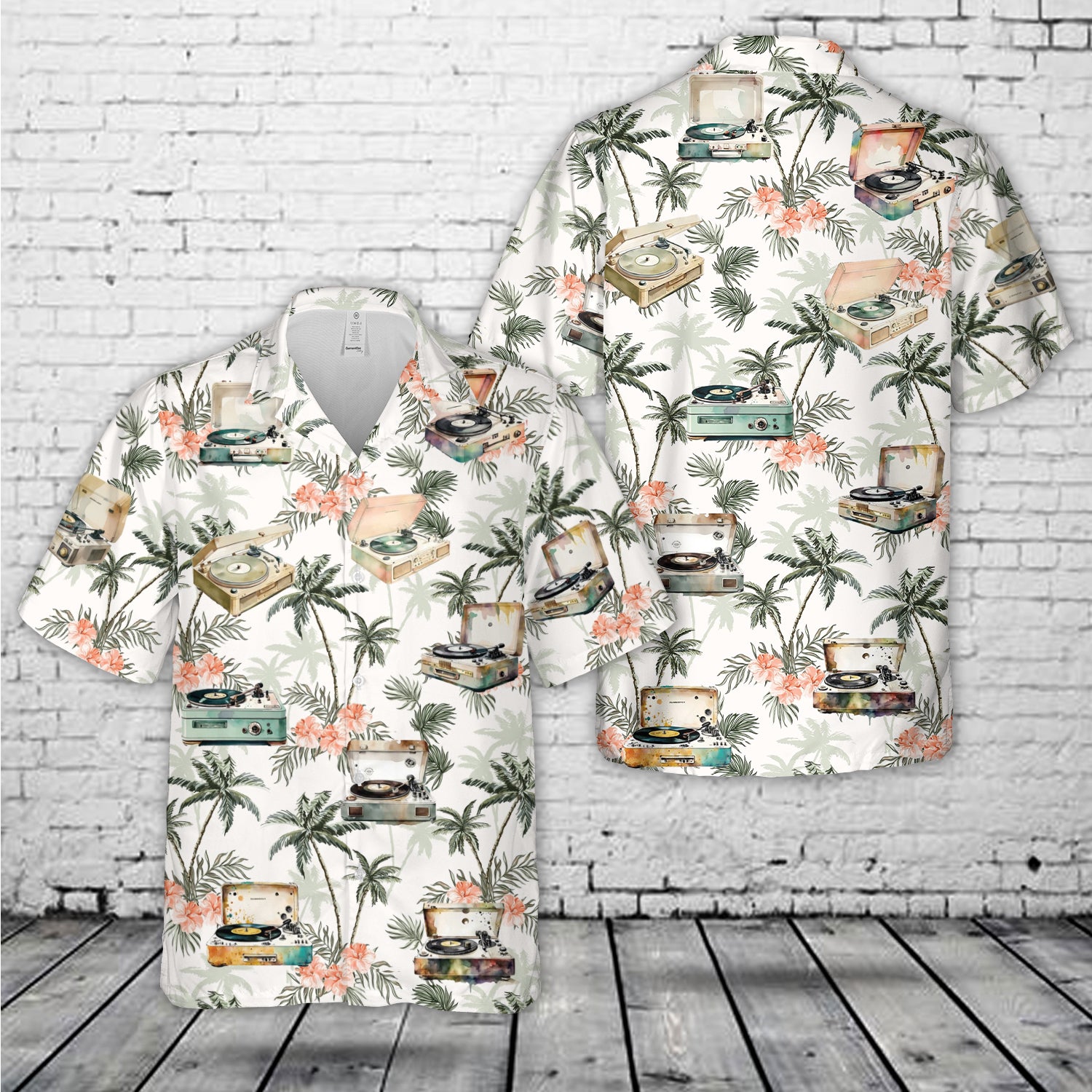 Vintage Turntable Hawaiian Shirt – Merch Gears