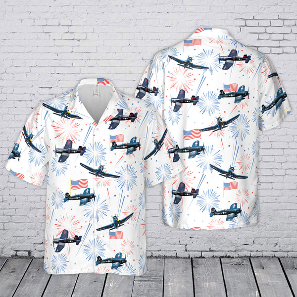 Vought F4U Corsair 4th July 250th Anniversary 1776-2026 Hawaiian Shirt ...