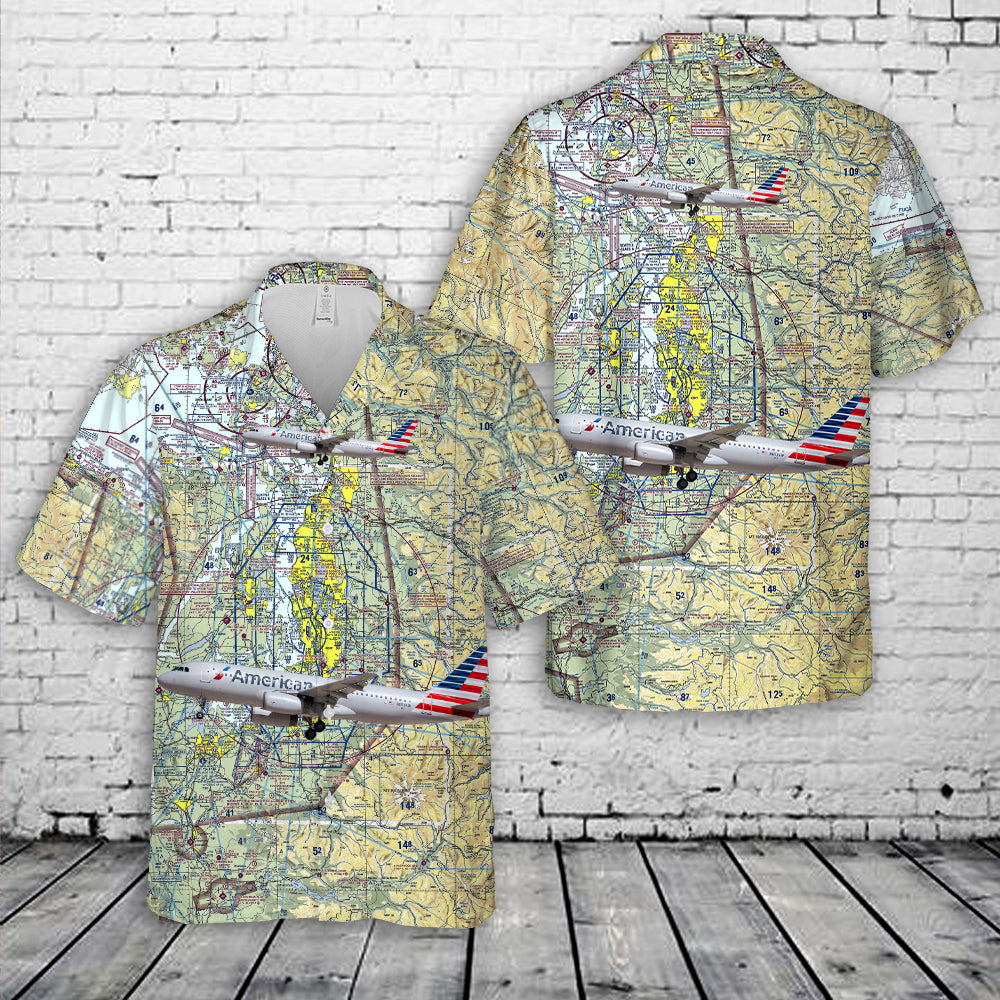 Custom Aviation Sectional American Airlines A320 Hawaiian Shirt – Merch ...