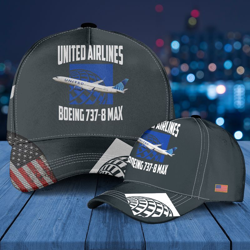 United Airlines Boeing 737-8 MAX Baseball Cap – Merch Gears