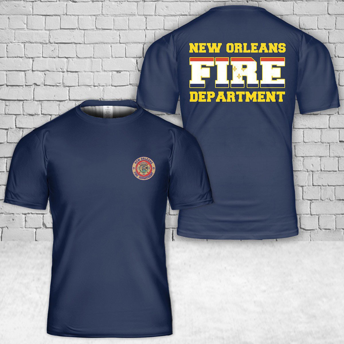 New Orleans, Louisiana, New Orleans Fire Department T-Shirt 3D – Merch ...