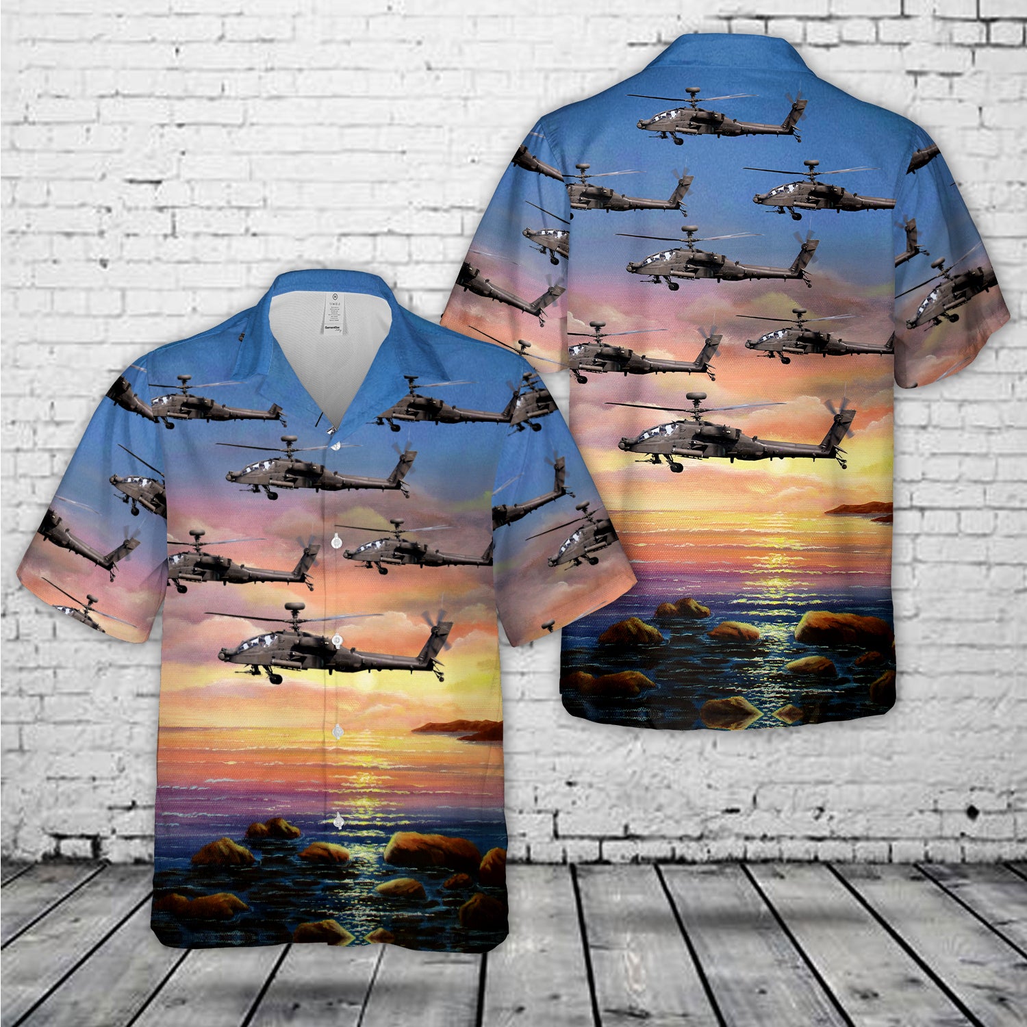 British Army Army Air Corps (AAC) Westland Apache AH.1 Hawaiian Shirt – Merch Gears