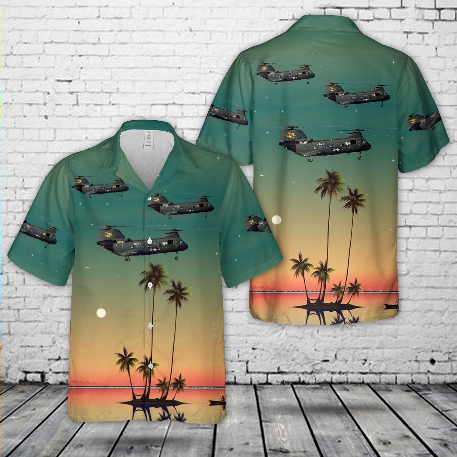 CH-46D Sea Knight of HC-11 Hawaiian Shirt – Merch Gears