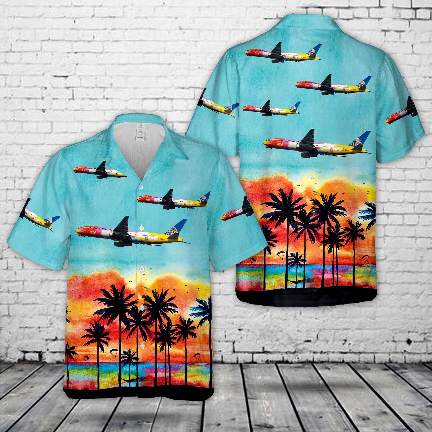 Continental Airlines "Peter Max" Boeing 777-224ER N77014 Hawaiian Shir ...