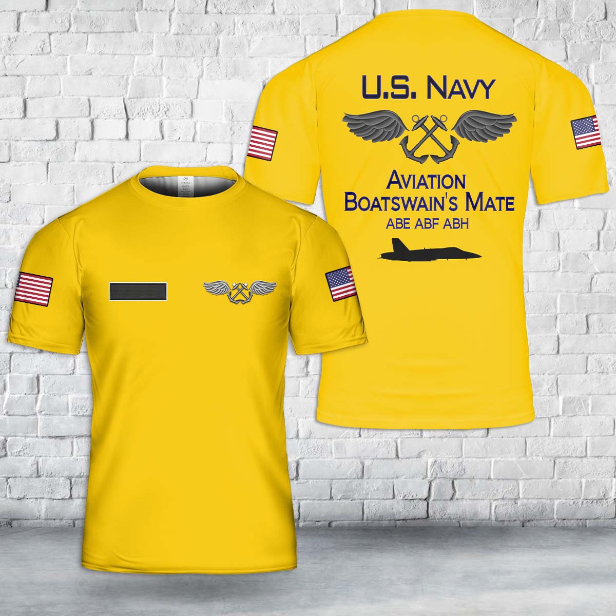 Custom Name US Navy Aviation Boatswain's Mates T-Shirt 3D – Merch Gears