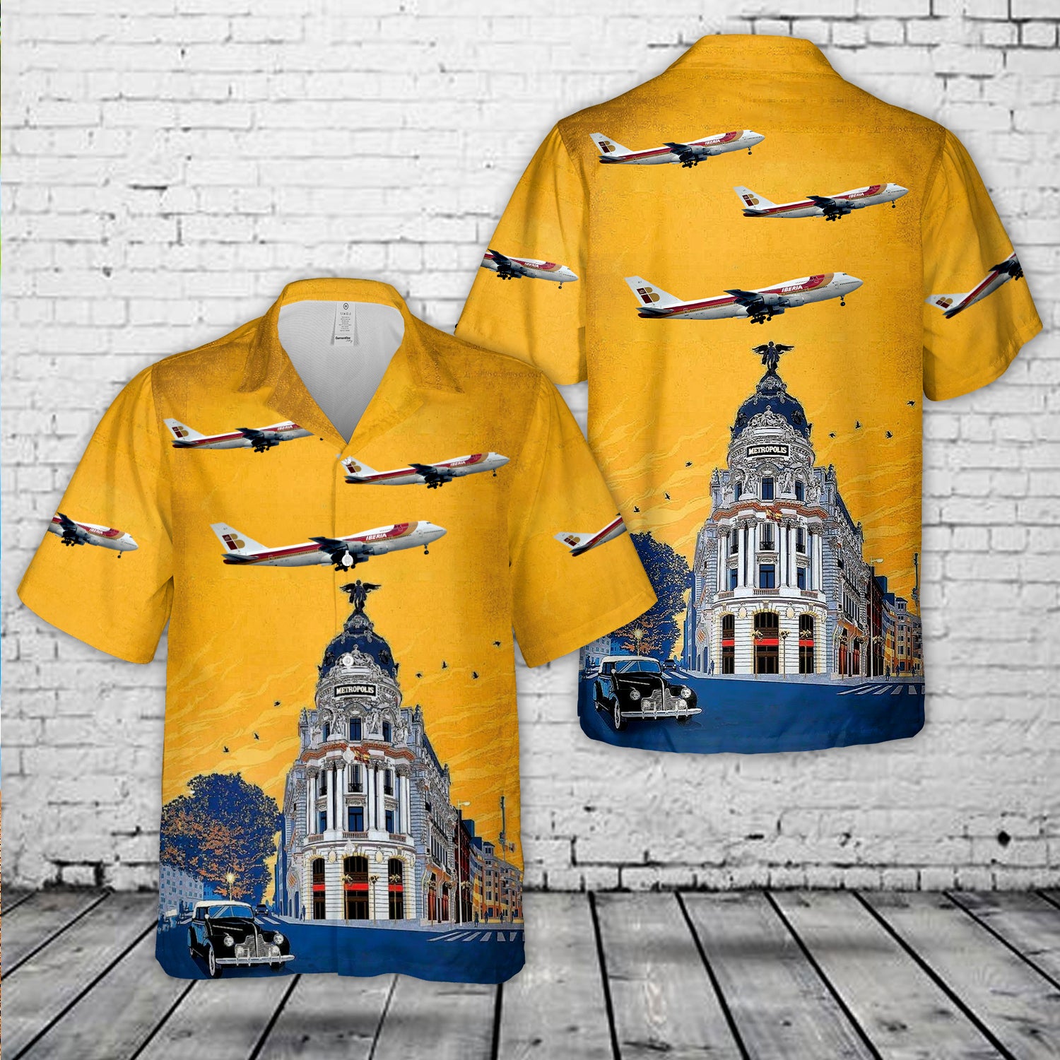 Iberia (airline) Boeing 747-300 Hawaiian Shirt – Merch Gears