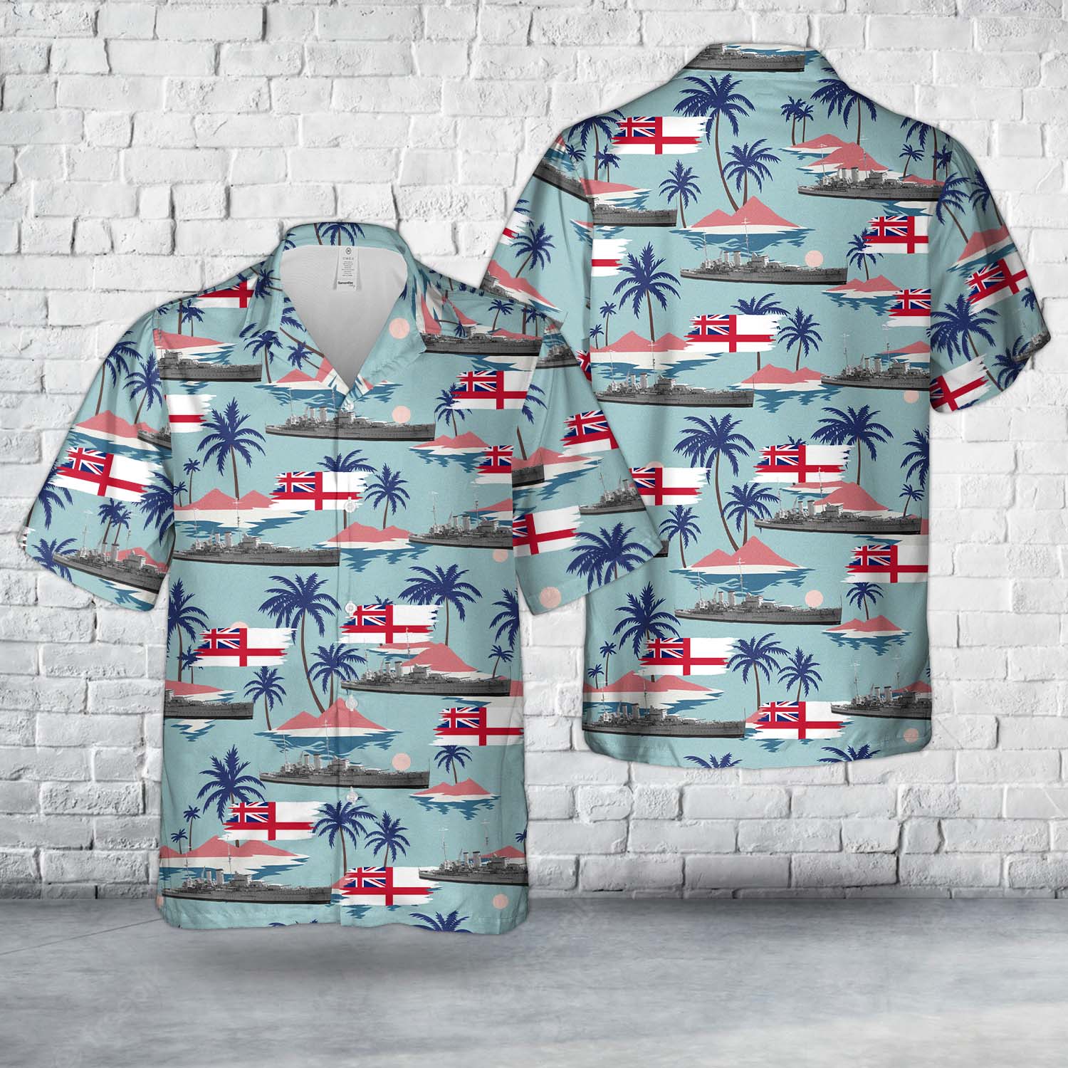 Royal Navy HMS Exeter (68) York-class heavy cruiser Hawaiian Shirt ...