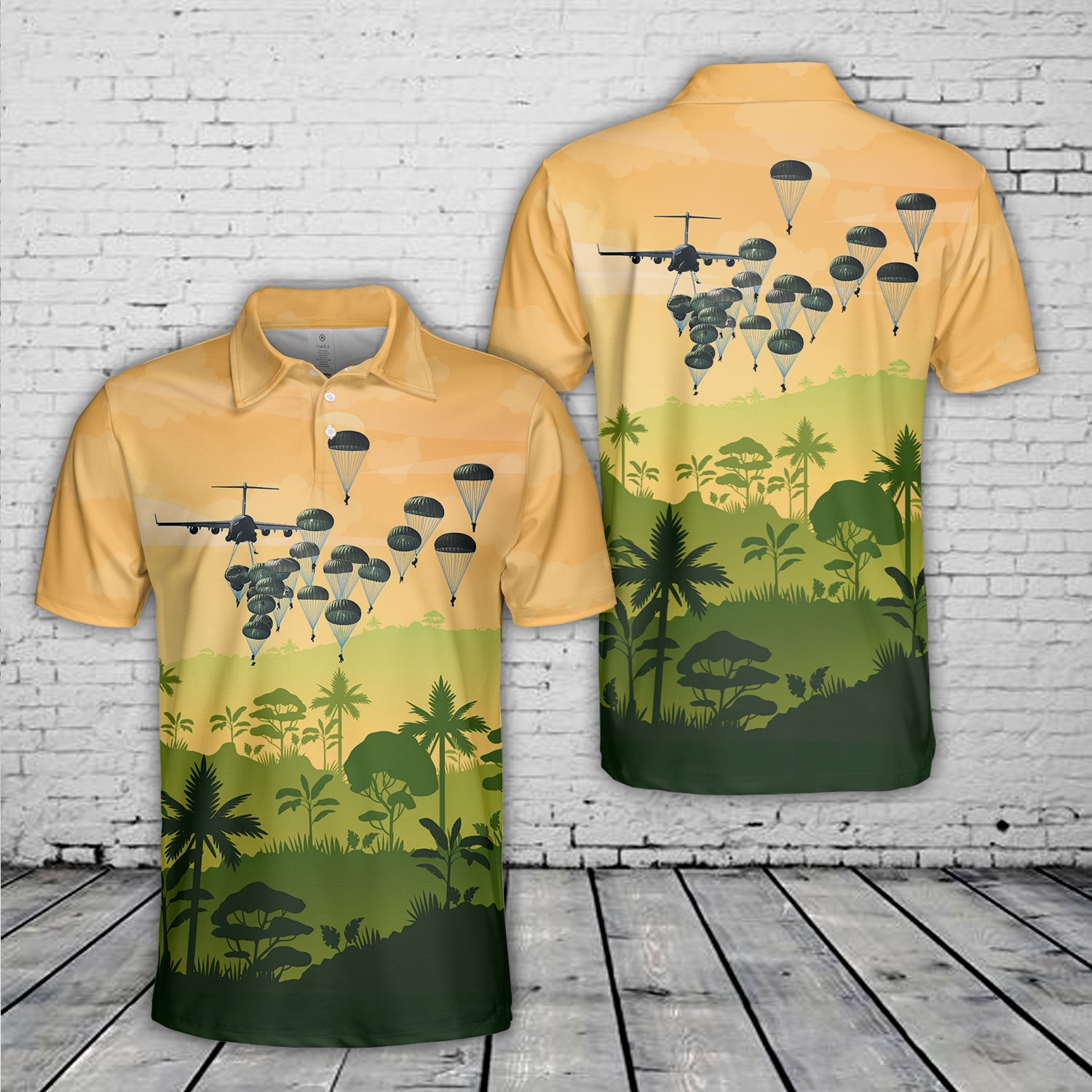 US Army Paratroopers With The 82nd Airborne Division Parachute Polo Sh ...