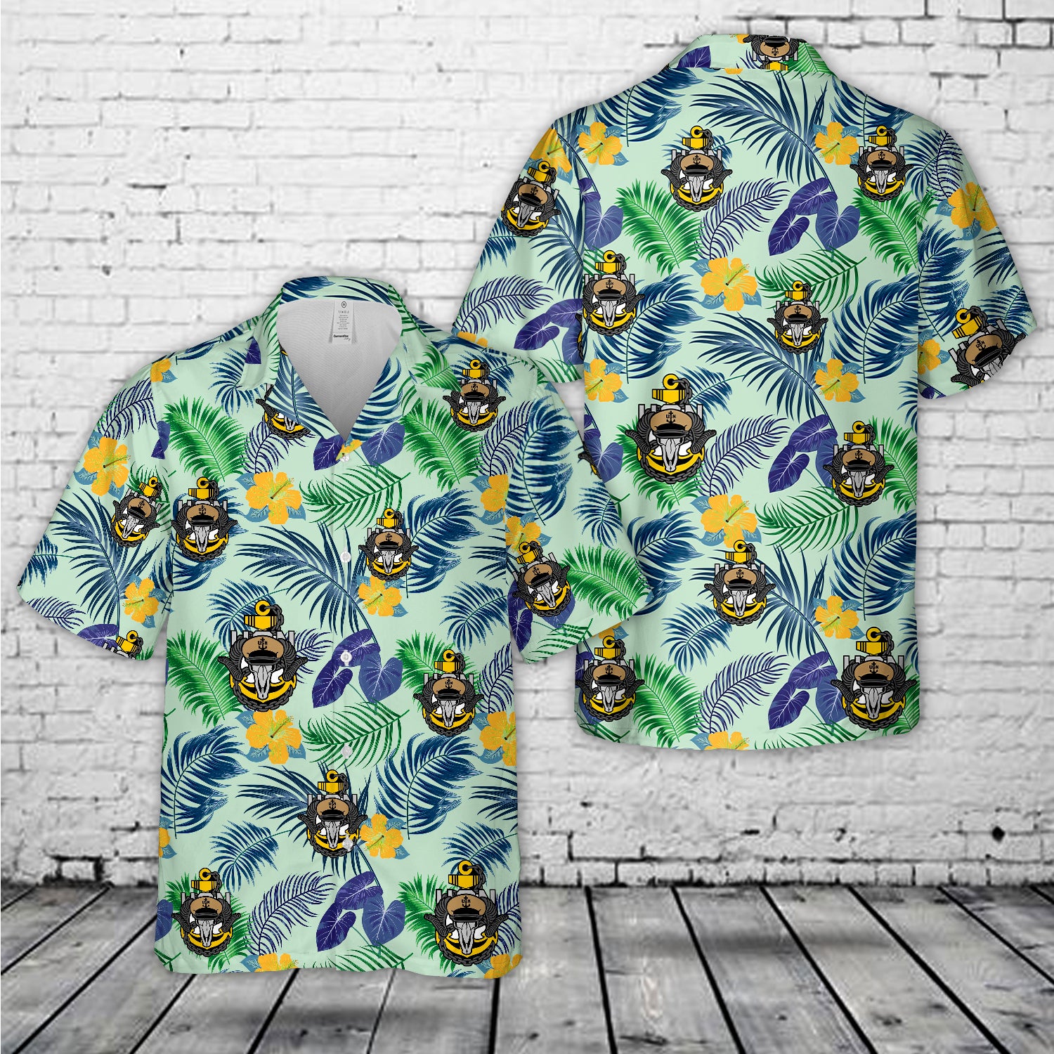 US Navy Chief with Goat Skull anchor Hawaiian Shirt – Merch Gears