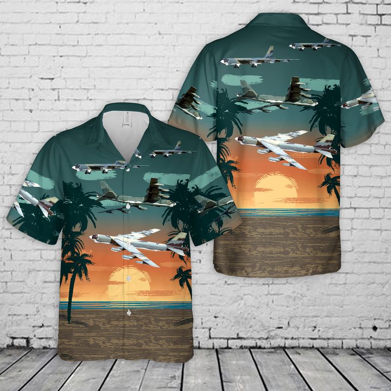 US Air Force B-52 G Stratofortress Bomber airplane Hawaiian Shirt ...