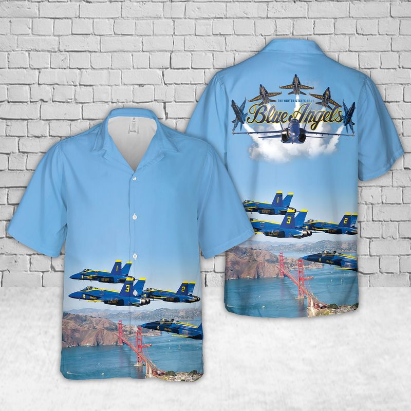 US Navy Blue Angels Hawaiian Shirt – Merch Gears