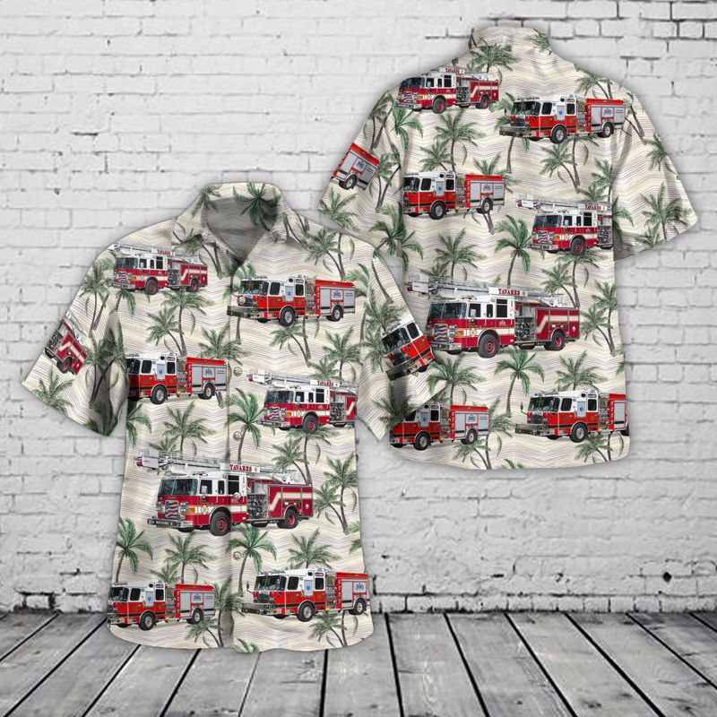 Tavares Lake County Florida Tavares Fire Department Hawaiian Shirt ...