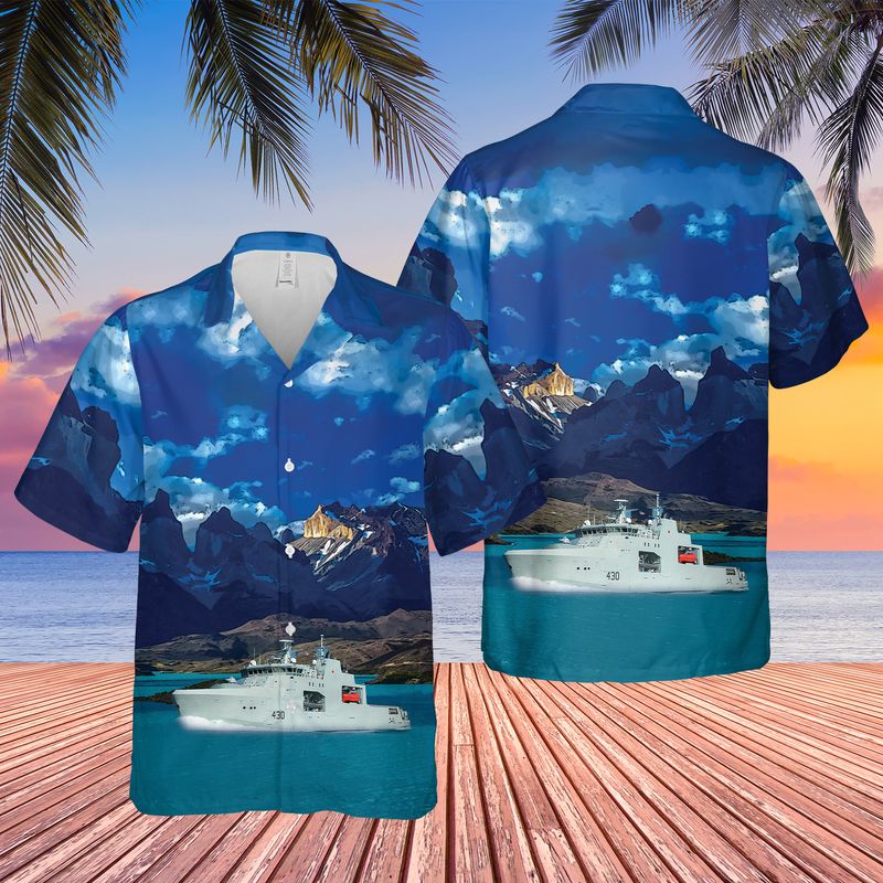 Royal Canadian Navy HMCS Harry DeWolf Hawaiian Shirt – Merch Gears