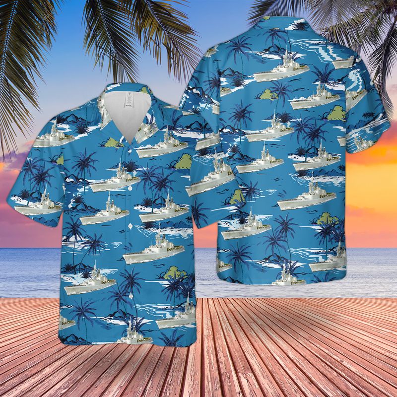 Royal Canadian Navy St. Laurent-class Destroyer escort Hawaiian Shirt ...
